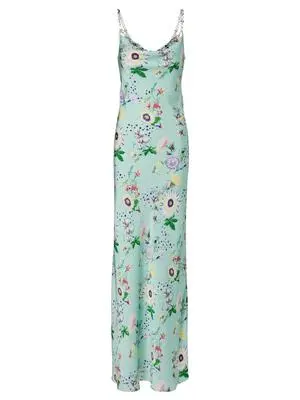 Rabanne Chain-detail Floral Maxi Dress - Multicoloured