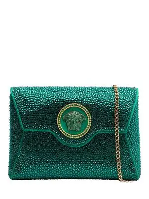 Versace Medusa Mini Embellished Crossbody Bag - Green