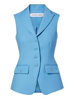 Veronica Beard Benny Single-breasted Vest - Blue