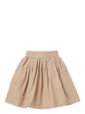 Patou Gathered Faille Miniskirt - Beige