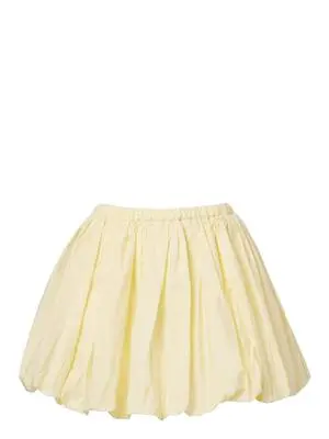 Patou Gathered Mini Skirt - Yellow