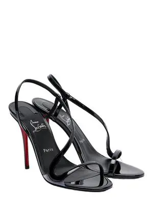 CHRISTIAN LOUBOUTIN Rosa Z Patent Leather Sandals - Black