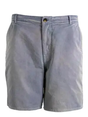 Prada Logo-patch Gabardine Shorts - Blue