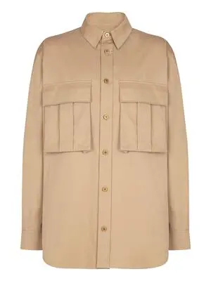 Balmain Cotton Safari Shirt - Beige
