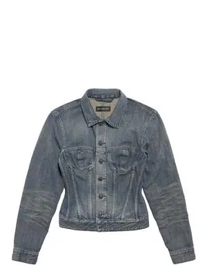 Balenciaga Corseted Denim Jacket - Blue