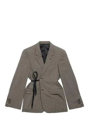 Balenciaga Wrap Tailored Jacket - Green