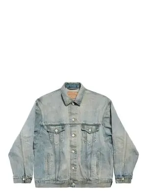 Balenciaga Regular Fit Denim Jacket - Blue