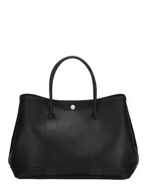 EZRA ARTHUR Audrey American Steer Leather Tote Bag - Black