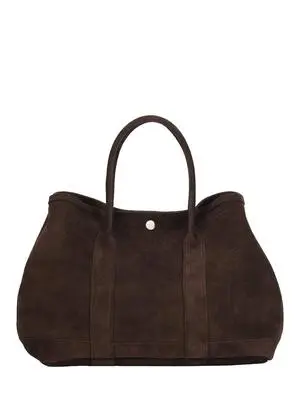 EZRA ARTHUR Audrey Nubuck Suede Leather Tote Bag - Cocoa