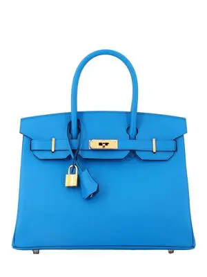 HERMES Birkin 30 Epsom With Gold Hardware - Bleu Zanzibar