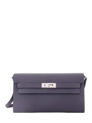 HERMES Kelly To Go Wallet Evercolor - Gris Misty