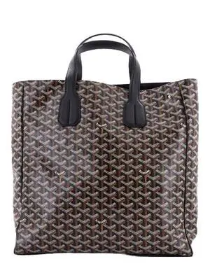 Goyard Voltaire Iii Tote Coated Canvas - Black