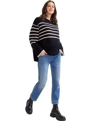Hatch The Over The Bump Straight Maternity Jean - Indigo