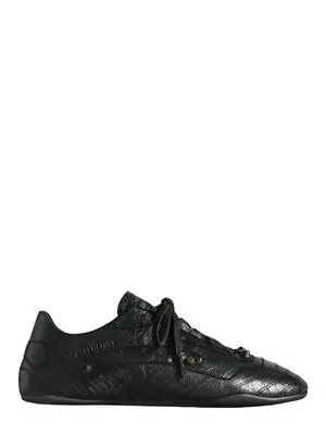 Balenciaga Leather City Sneakers - Black