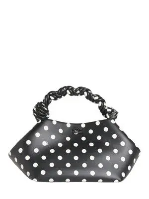 GANNI Small Polka-dot Bou Top-handle Bag - Black
