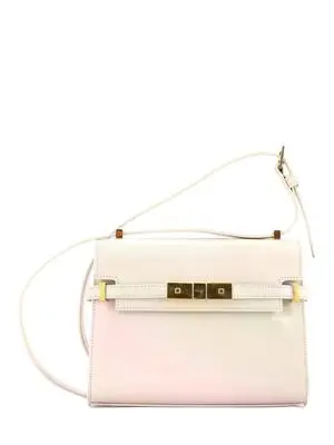 Saint Laurent Manhattan Mini Leather Crossbody Bag - Neutrals