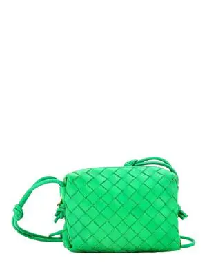 Bottega Veneta Loop Intrecciato Nappa Mini Crossbody Bag - Green