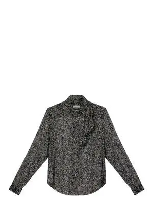 MARANT ETOILE Leona Floral Print Top - Black