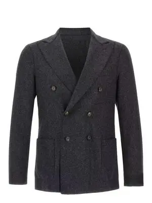 Eleventy Double-breasted Blazer - Grey