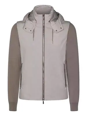 MOORER Hooded Zip Jacket - Neutrals