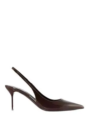 Paris Texas Lidia Point-toe Slingback Pumps - Brown