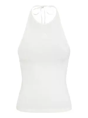 MARINE SERRE Logo Halter Top - White