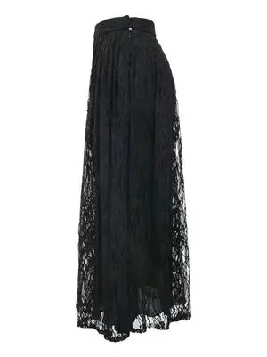Celine Lace Midi Skirt - Black