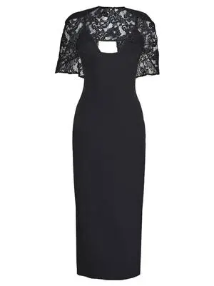 AXEL 113 Tess Lace Midi Dress - Black