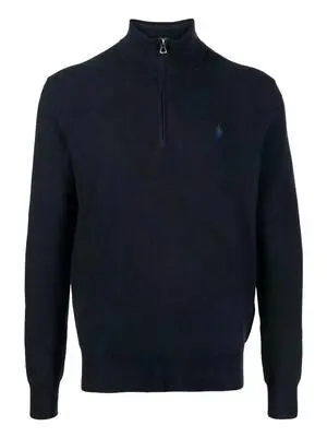 Polo Ralph Lauren Zip Mock-neck Sweater - Blue