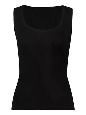 LARS ANDERSSON Scoop-neck Ribbed Tank Top - Black