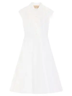 Valentino Garavani Sangallo-embroidered Midi Dress - White