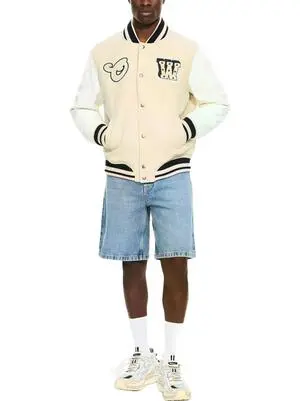 Off-White Star Logo Varsity Jacket - Neutrals