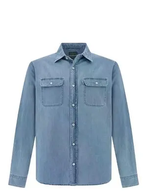 Paul & Shark Buttoned Denim Overshirt - Blue