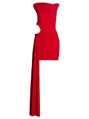AXEL 113 Tyla Cut-out Draped Mini Dress - Red