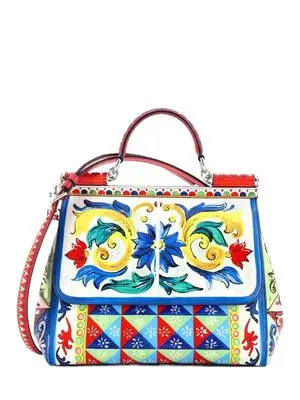 DOLCE & GABBANA Dolce & Gabbana Miss Sicily Printed Satchel