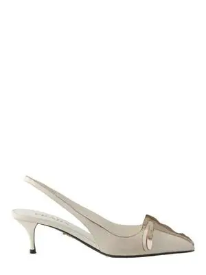 Prada Bow Slingback Pumps - Neutrals