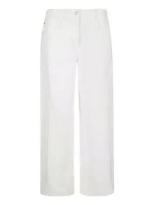 Brunello Cucinelli Wide-leg Trousers - White