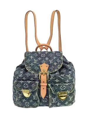 LOUIS VUITTON 2006 Sac A Dos Gm Monogram Denim Backpack - Blue