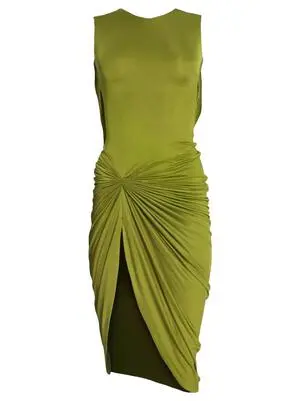 AXEL 113 Adelina Draped Midi Dress - Green