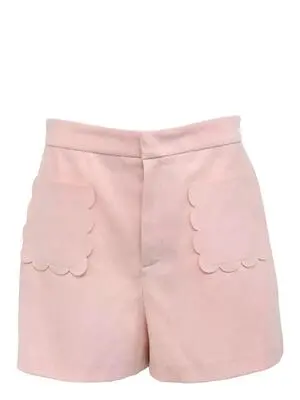 Red Valentino Scalloped-pocket Shorts - Pink