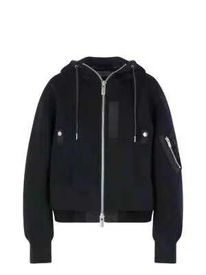 Sacai Zip-fastening Hoodie - Black