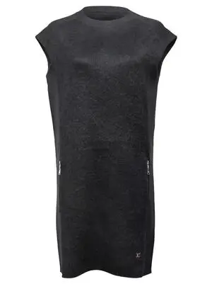 LOUIS VUITTON Zipped Knitted Midi Dress - Black