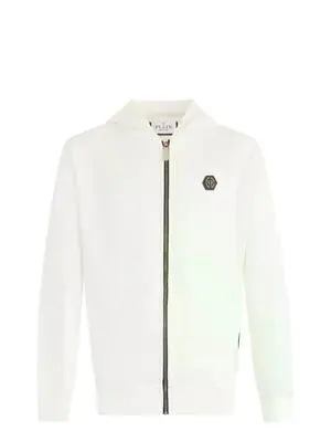 Philipp Plein Long-sleeve Zip-up Hoodie - Neutrals
