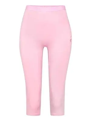 MARINE SERRE Logo Capri Shorts - Pink