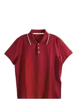 Saint Laurent Cotton Polo Shirt - Red