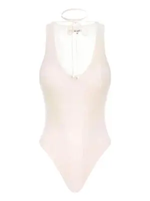MANURI V-neck Bodysuit - Neutrals
