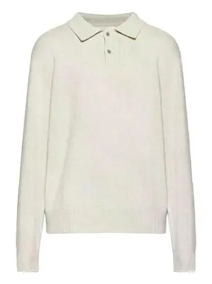 LISA YANG Buttoned Polo Shirt Neutrals