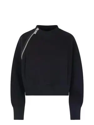 Sacai Zip-detail Sweatshirt - Black