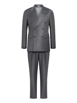 FRANZESE COLLECTION Pinstripe Double-breasted Suit - Grey