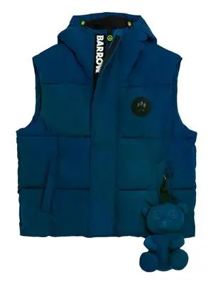 BARROW Hooded Puffer Gilet - Blue